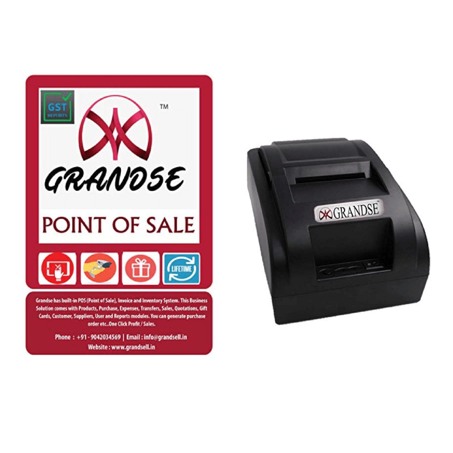 Grandse Billing Software with 58mm POS Printer | Grandsell